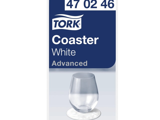 Tork White Round Paper Coaster (x250) | COASTERS | Gellings Isle of Man