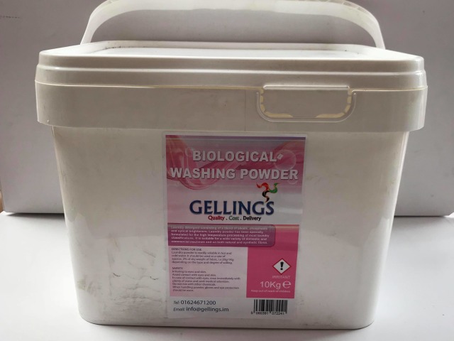 10kg Bio Washing Powder | LAUNDRY POWDER | Gellings Isle of Man