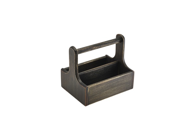 Medium Black Wooden Table Caddy | BAR CADDIES | Gellings Isle of Man