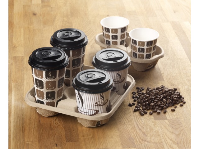 MOULDED PULP FIBRE 4 CUP CARRIERS SLEEVE (90) | CUP CARRIERS | Gellings ...