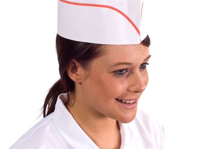 Paper Forage Hat White | CHEFS HATS | Gellings Isle of Man