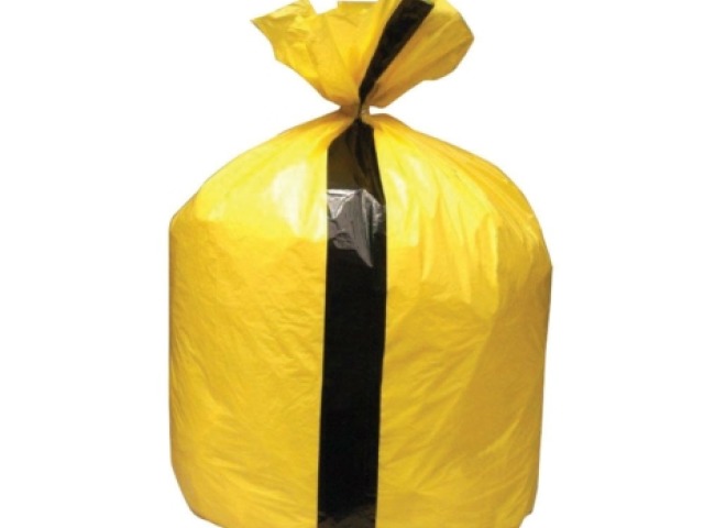 Yellow PTD TIGER Stripe Waste Sack 39" 15KG (8x25) | LOCKER BAGS ...